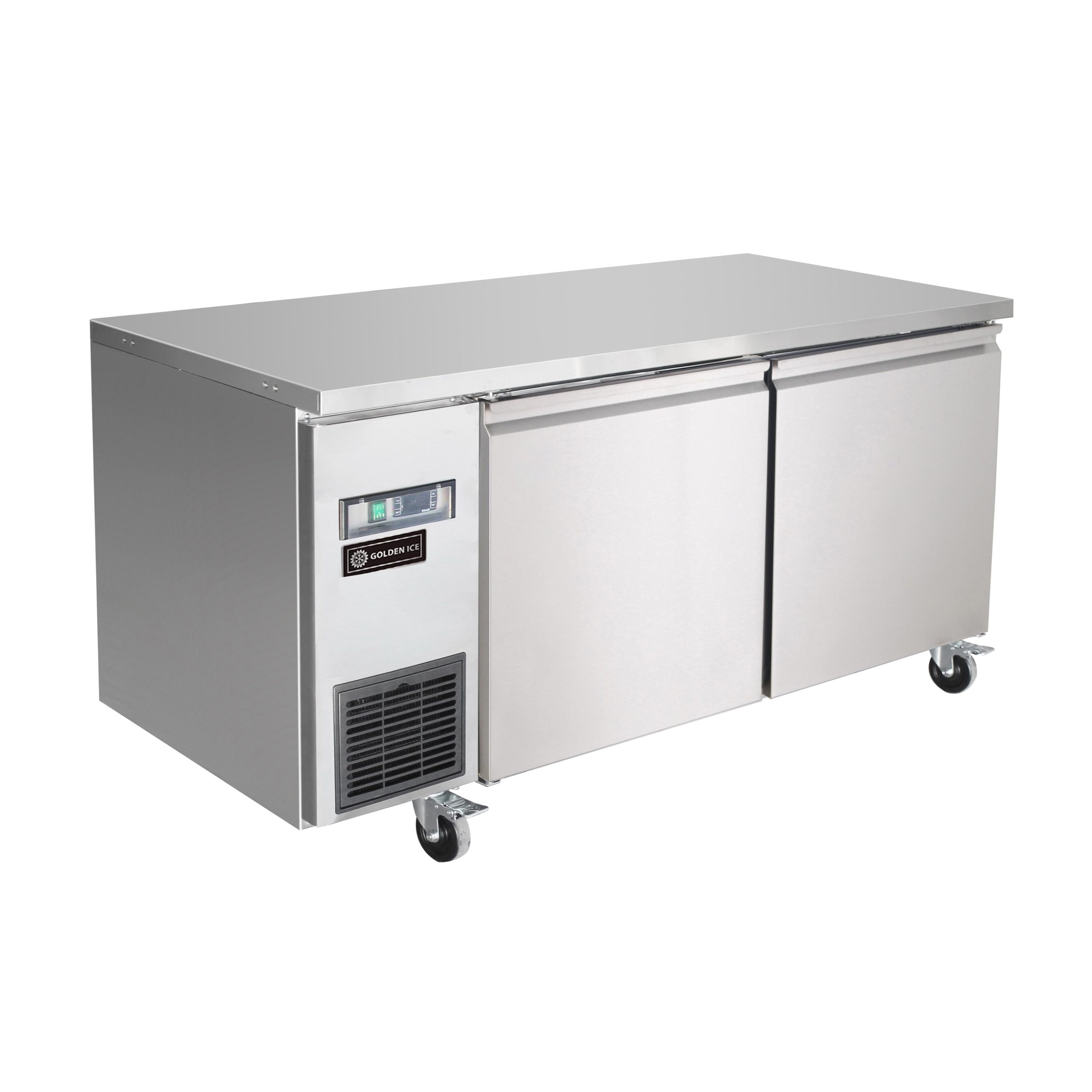 Stainless Steel Under Counter freezer with Two Doors, 1.2m • Golden Ice ...