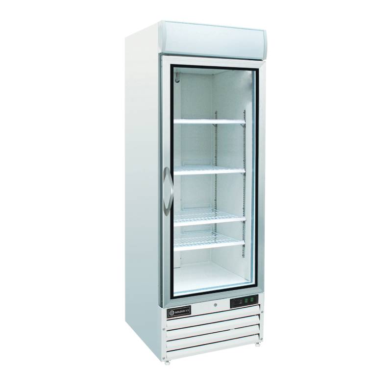 Vertical Display Freezer with 1 Glass Door, White, 578 Liters