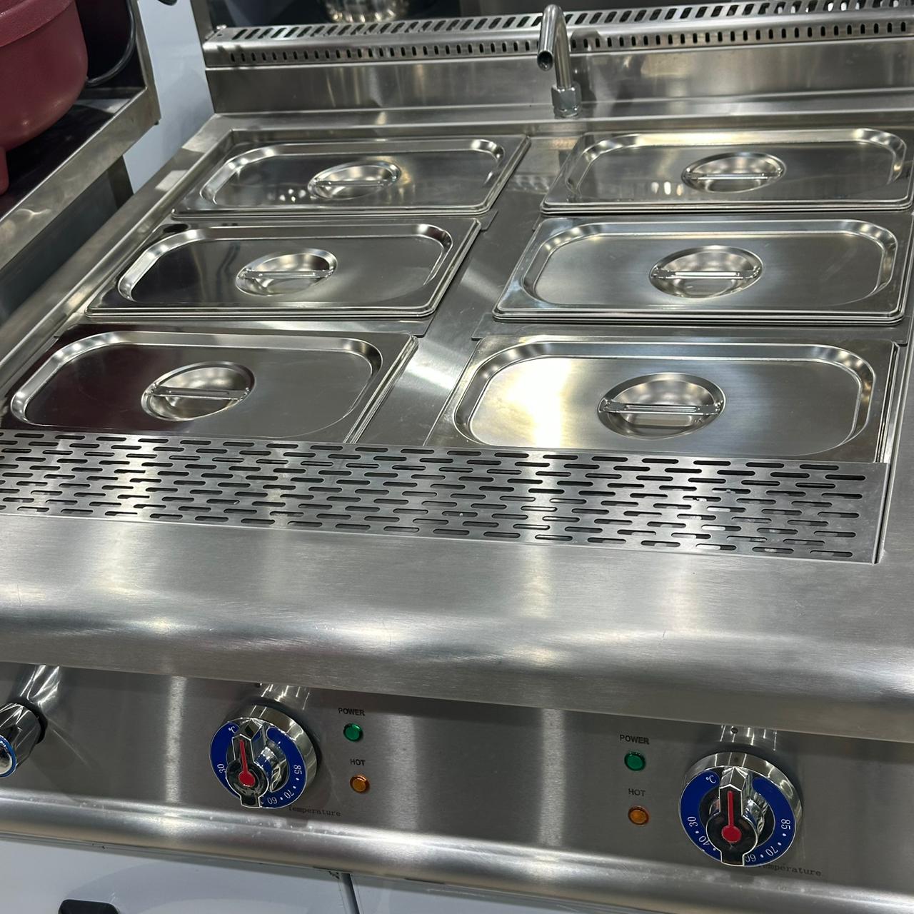 6-Pan Bain Marie with Cabinet • Golden Ice store